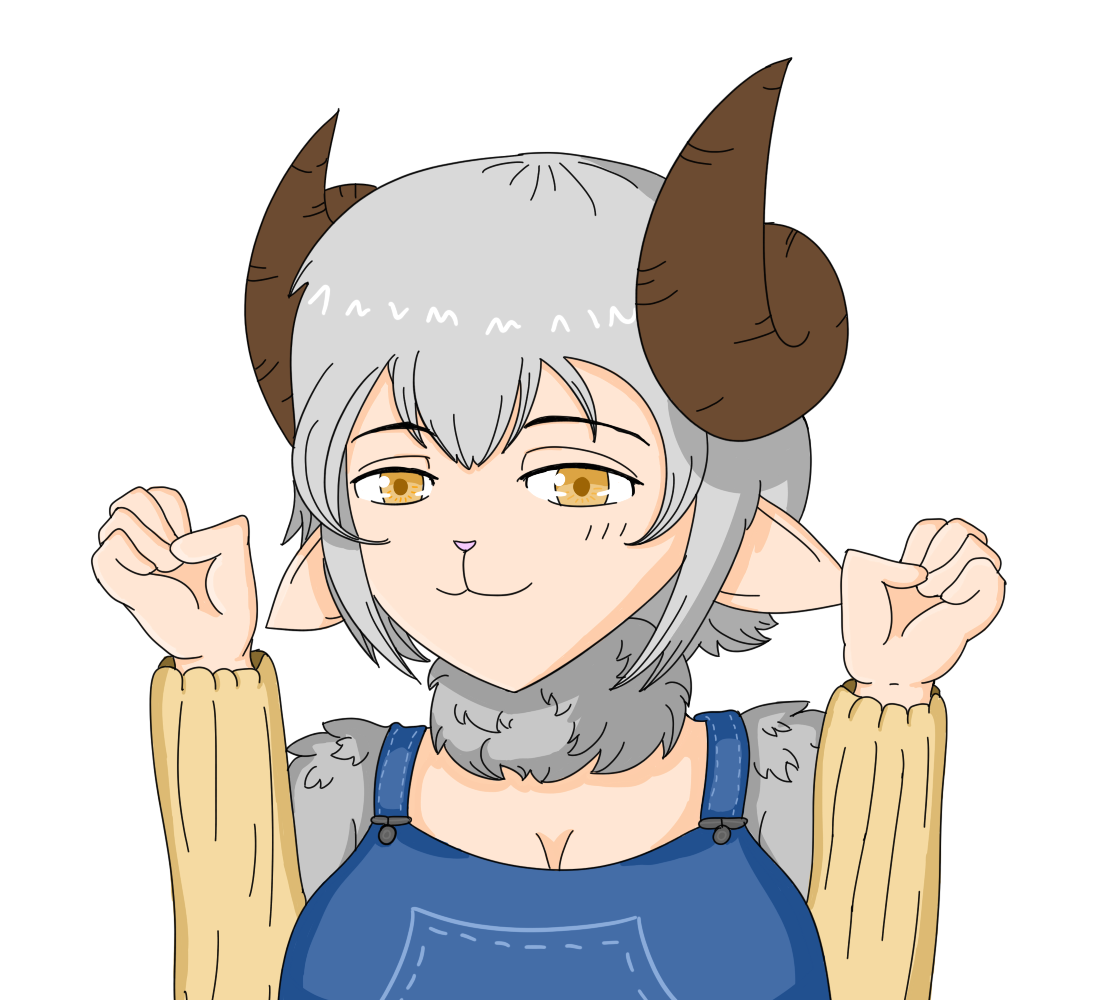 BBooru - anthro caprine cleavage faun fur furry gray fur horns humanoid ...