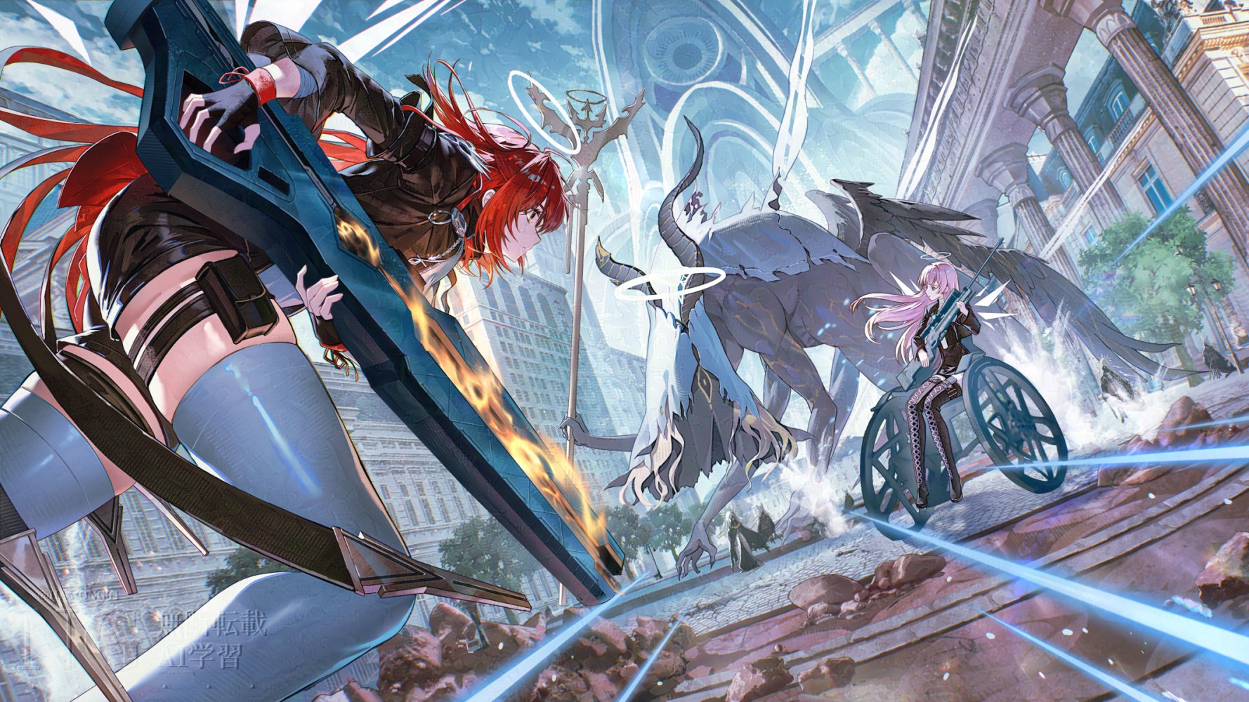 BBooru - angel wings arknights black boots black gloves boots character ...