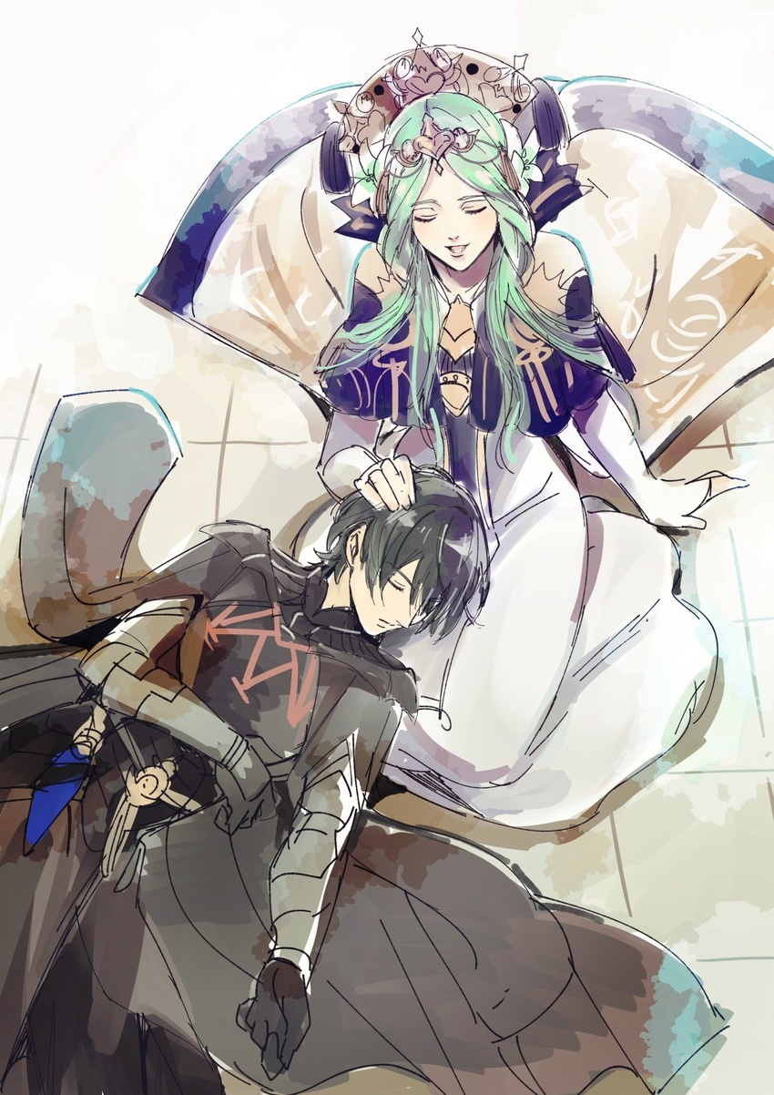 BBooru - 1boy armor blue hair byleth (fire emblem) byleth (male) (fire ...