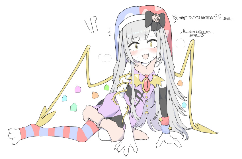 BBooru - !? :3 absurdres animal ears animal hands arm support bad id ...