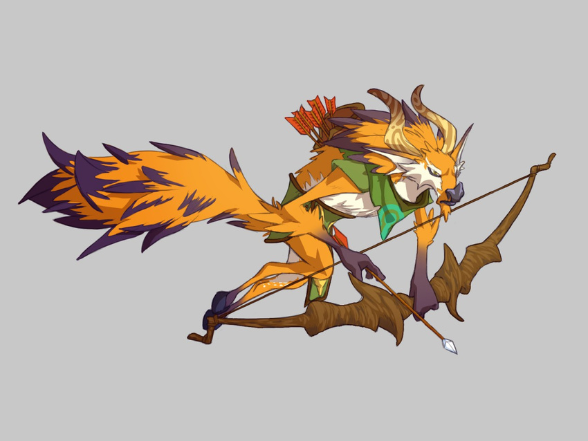 BBooru - 2017 4:3 anthro bow (weapon) canid canine deer fox fur ...