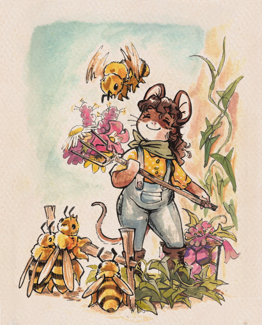 BBooru - anthro arthropod bedupolker bee biped boots closed eyes ...