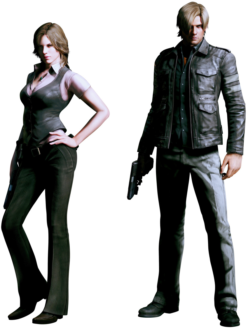 BBooru - 1boy absurdres blonde hair capcom female gun helena harper ...
