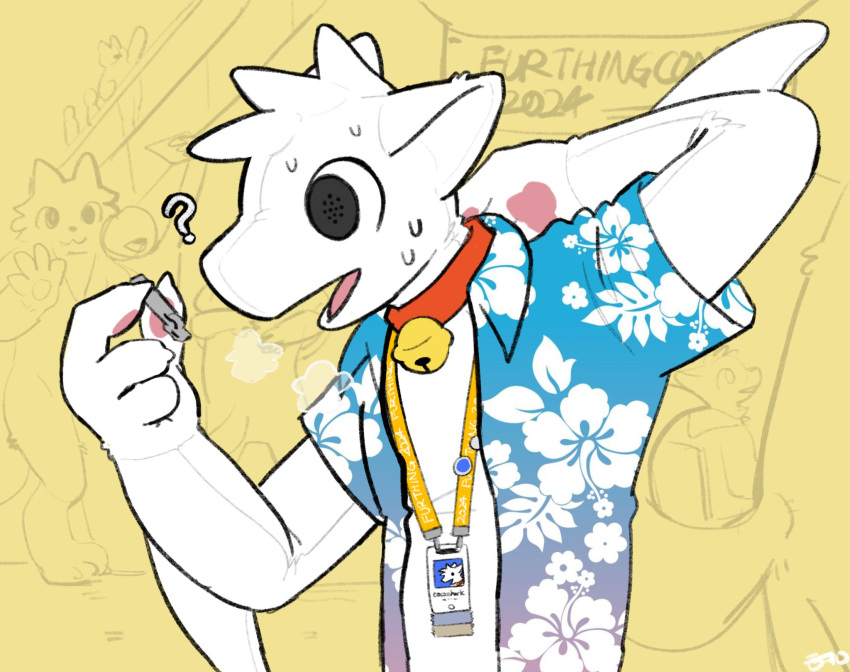 BBooru - 2024 anthro bell bell collar biped black eyes bodily fluids ...