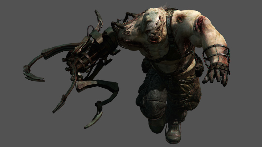 BBooru - absurdres amputee capcom extra eyes full body highres injury ...