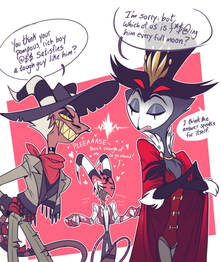 BBooru - anthro argument avian bird blitzo (helluva boss) bottomwear ...
