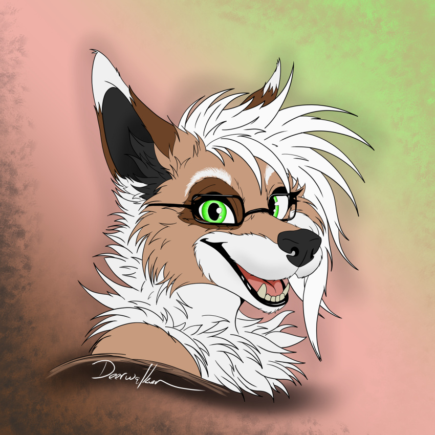 BBooru - anthro arctic wolf canid canine canis deerwalker eyewear fangs ...