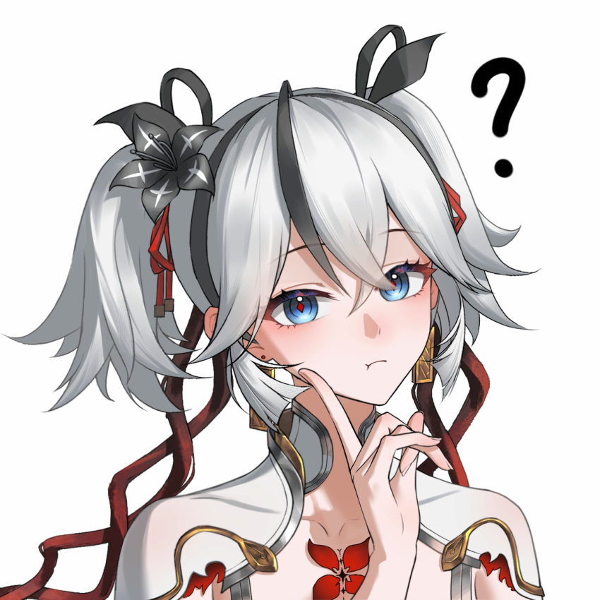BBooru - :t ? black flower blake bloom (wuthering waves) blue eyes ...