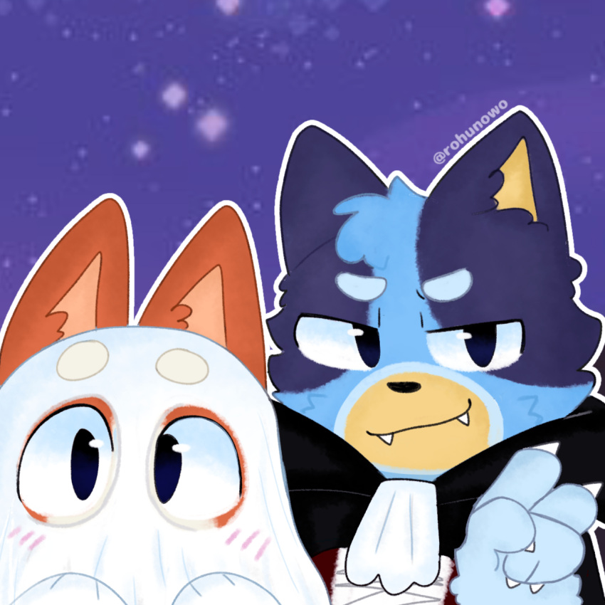 BBooru - 1:1 anthro australian cattle dog bingo heeler blue body blue fur bluey (series) bluey ...