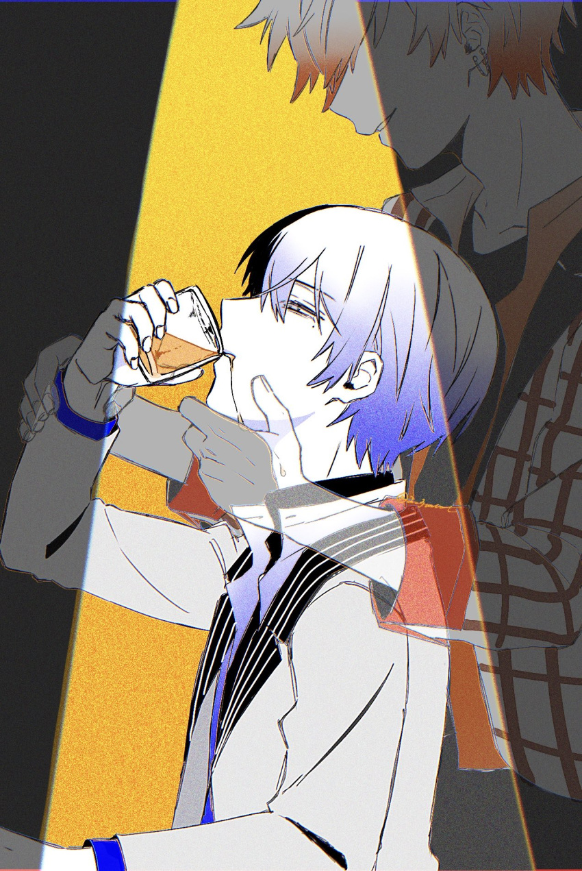 BBooru - 2boys aoyagi touya blue hair call boy (vocaloid) commentary ...