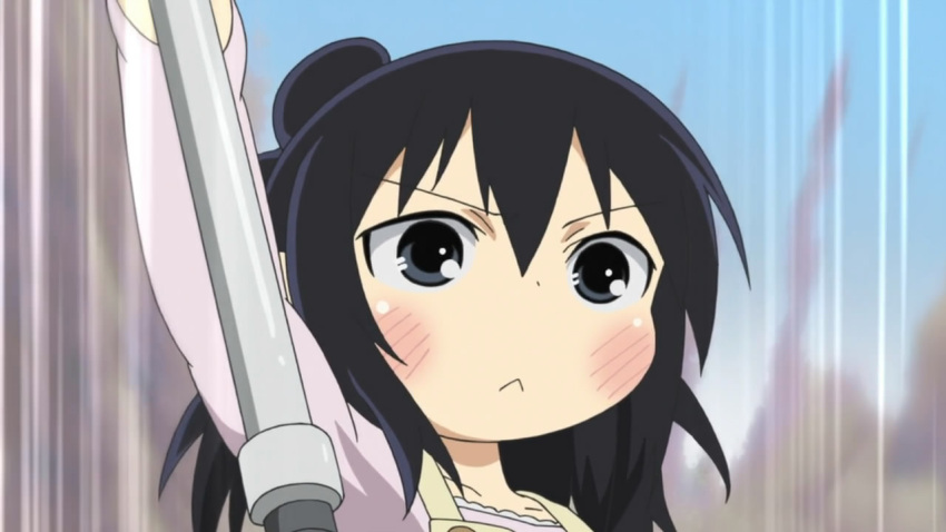 BBooru - black eyes black hair blush marui hitoha mitsudomoe screencap | 18959137