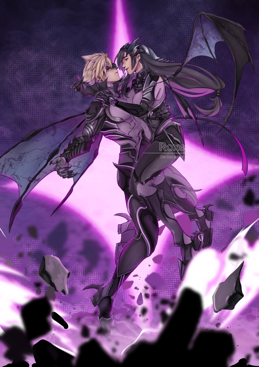 BBooru - 1boy absurdres artist name black gloves black hair blonde hair ...